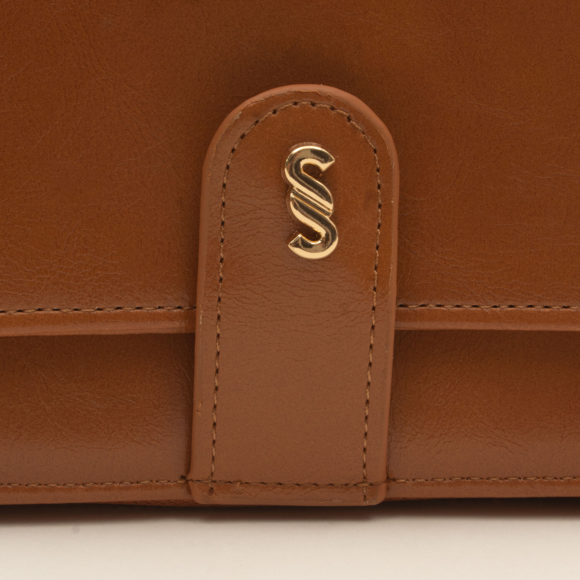 Carteira clutch com alça removível - CAMEL | Sonho